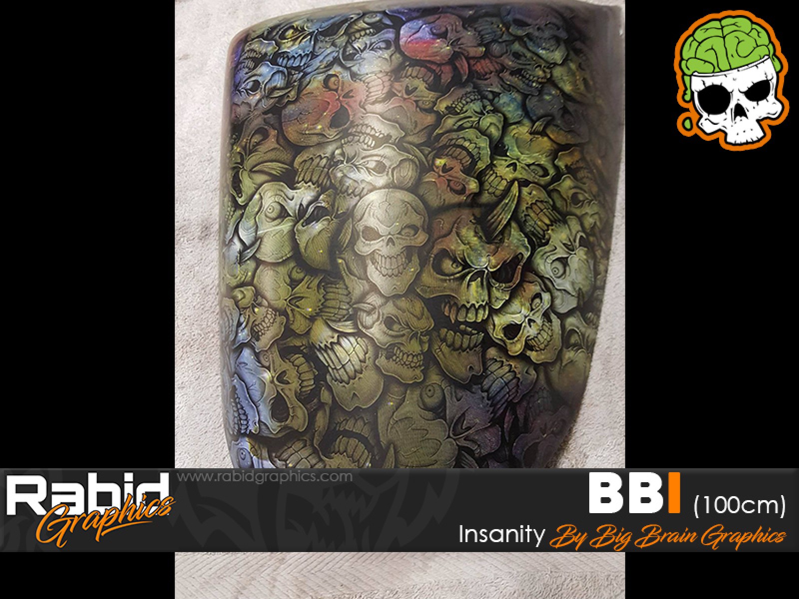 Insanity Hydrographics Film by Big Brain (100cm) - Rabid Graphics Ltd