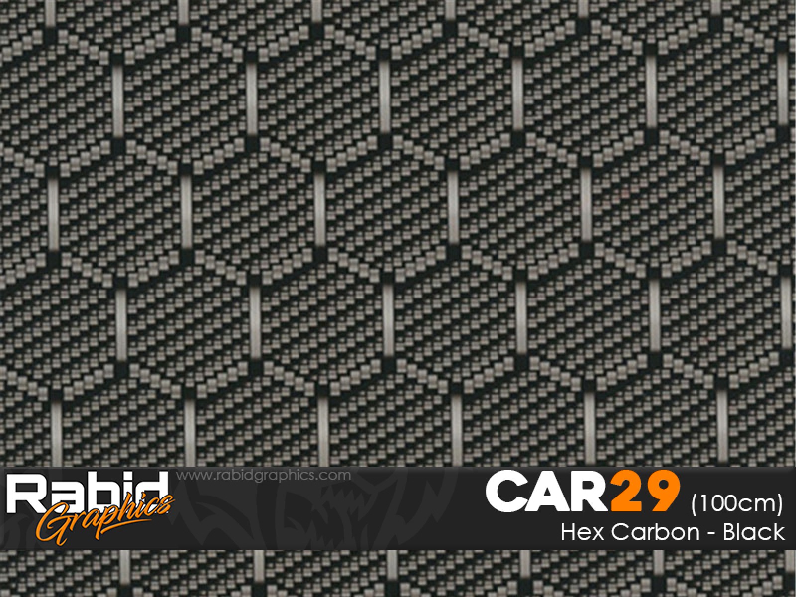 Hex Carbon Black Hydrographics Film (100cm) - Rabid Graphics Ltd