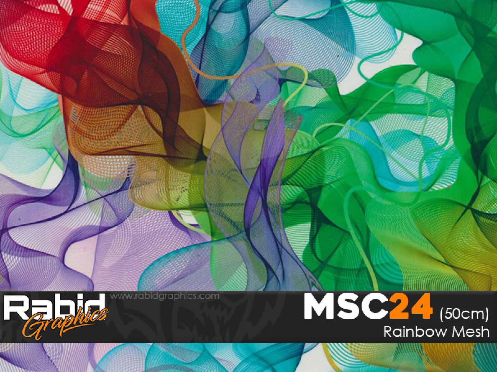 Rainbow Mesh Hydrographics Film (50cm) - Rabid Graphics Ltd